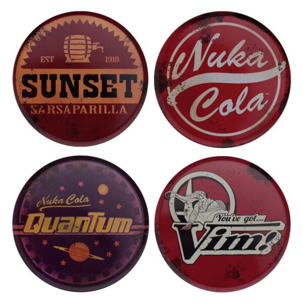 Fallout Embossed Metal Coasters 4-pack - Scifishop.se